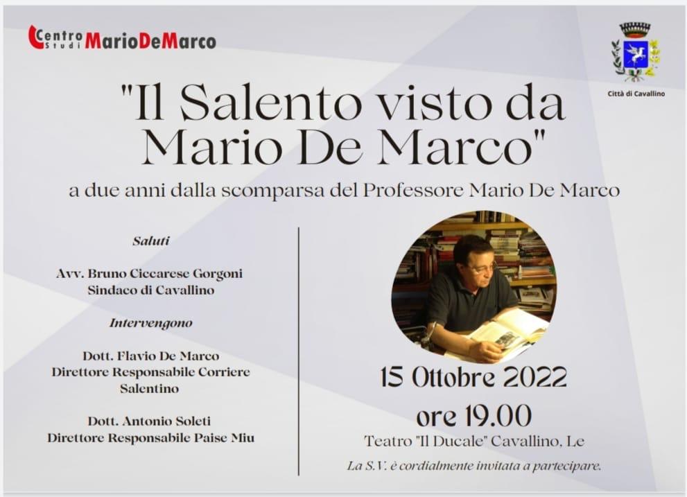 “Il Salento visto da Mario De Marco” a “Il Ducale” di Cavallino ...