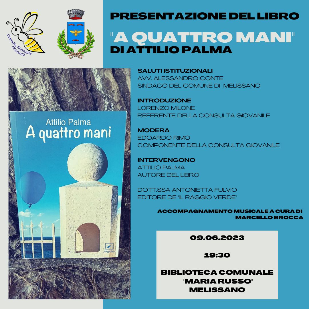 “A quattro mani”, a Melissano in anteprima la presentazione del libro ...