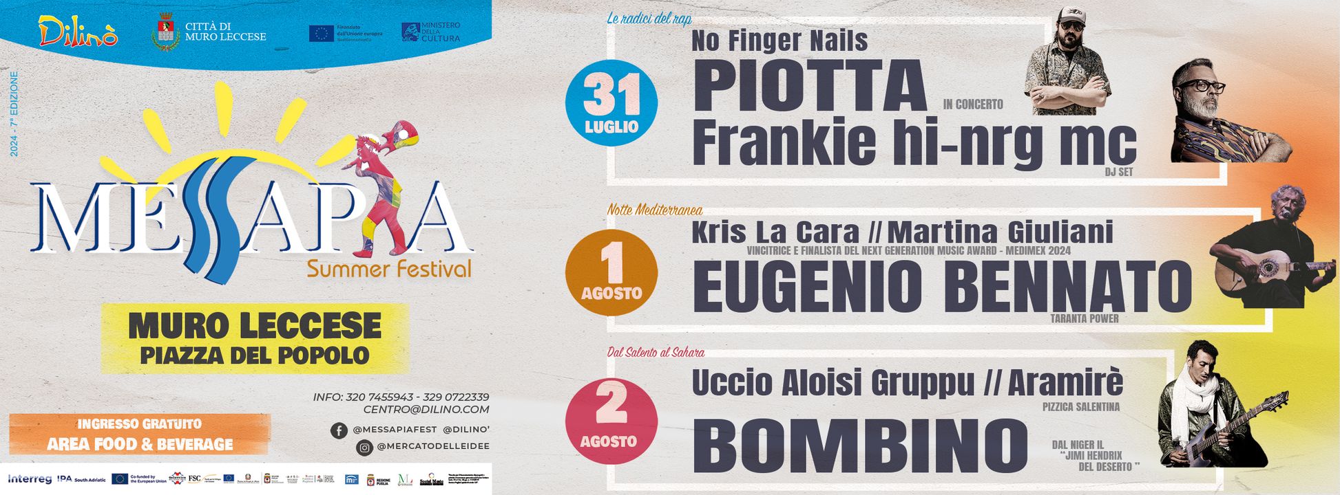 Torna il Messapia Summer Fest. Tra gli ospiti della VII edizione Piotta ...