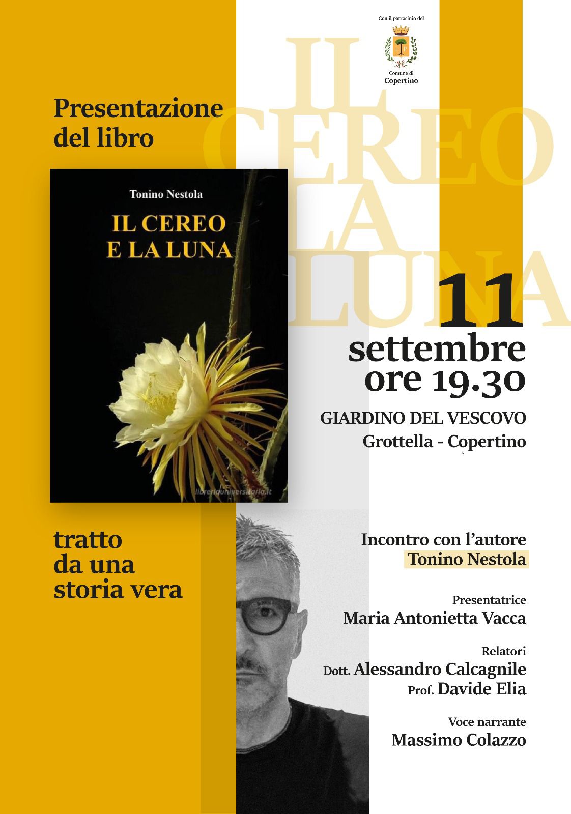 Questa sera alla Grottella la presentazione del romanzo “Il cereo e la ...