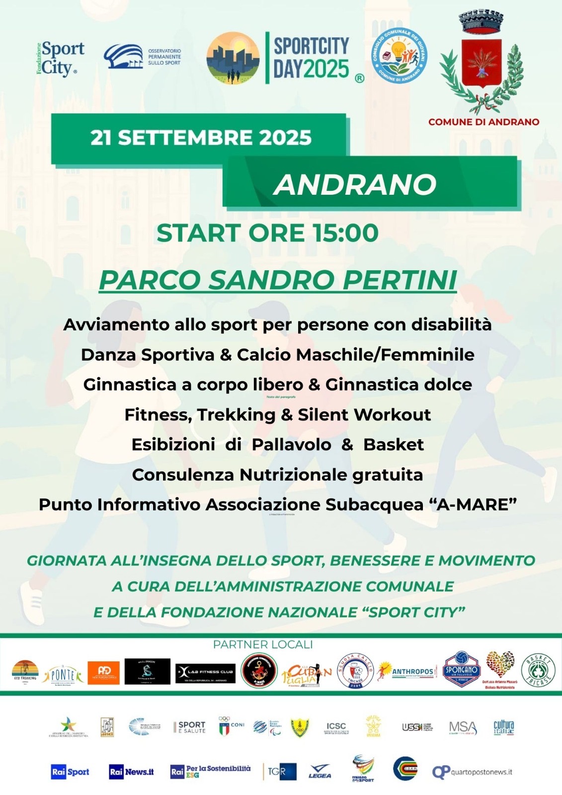Sport City Day 2025, nel Parco Comunale Sandro Pertini di Andrano una ...