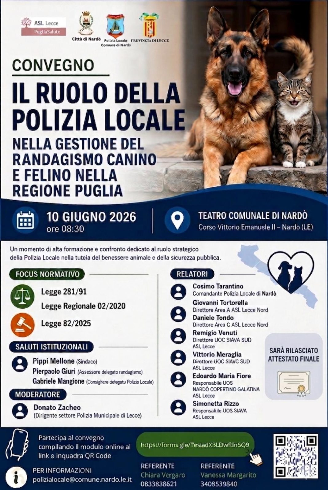 Randagismo, un convegno per capire ruolo e compiti della Polizia Locale ...